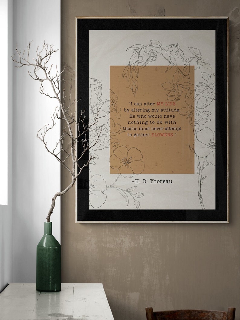 Henry David Thoreau Poem Art Inspirational Quote Quote - Etsy