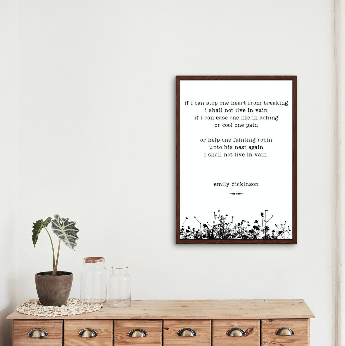 Emily Dickinson Poem Art Inspirational Quote Quote Print - Etsy