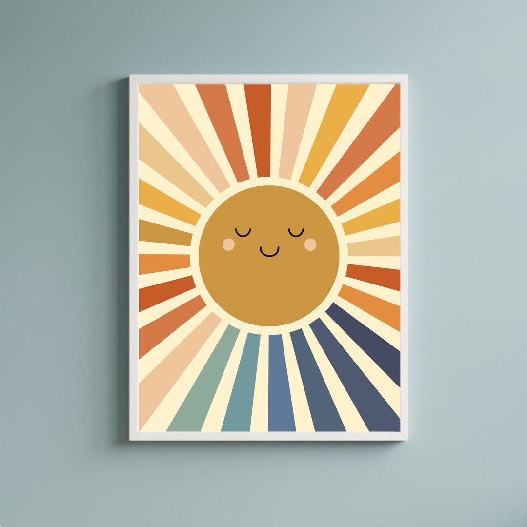 You Are My Sunshine, Sun Print, Nursery Print, Kids Bedroom, Abstract ...