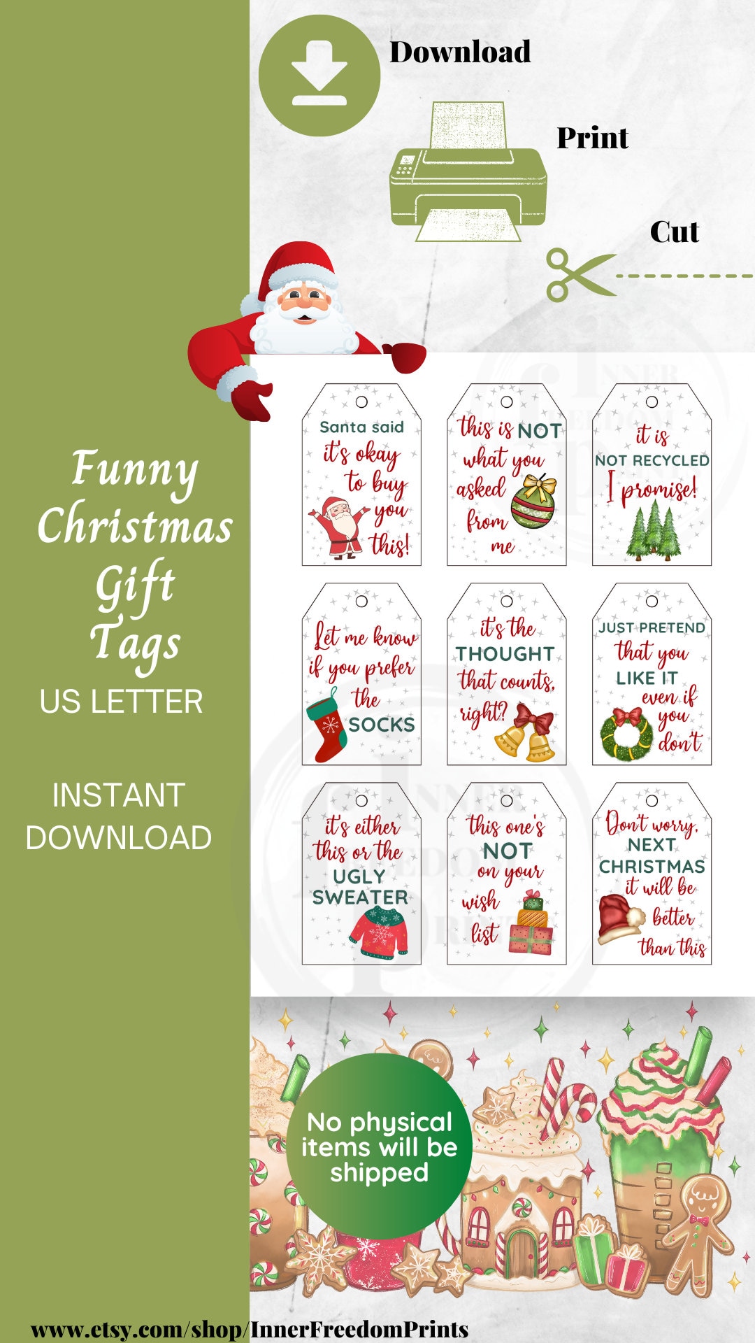 FUNNY CHRISTMAS TAGS | Hilarious Gift Tags | Digital Christmas Tags - Etsy