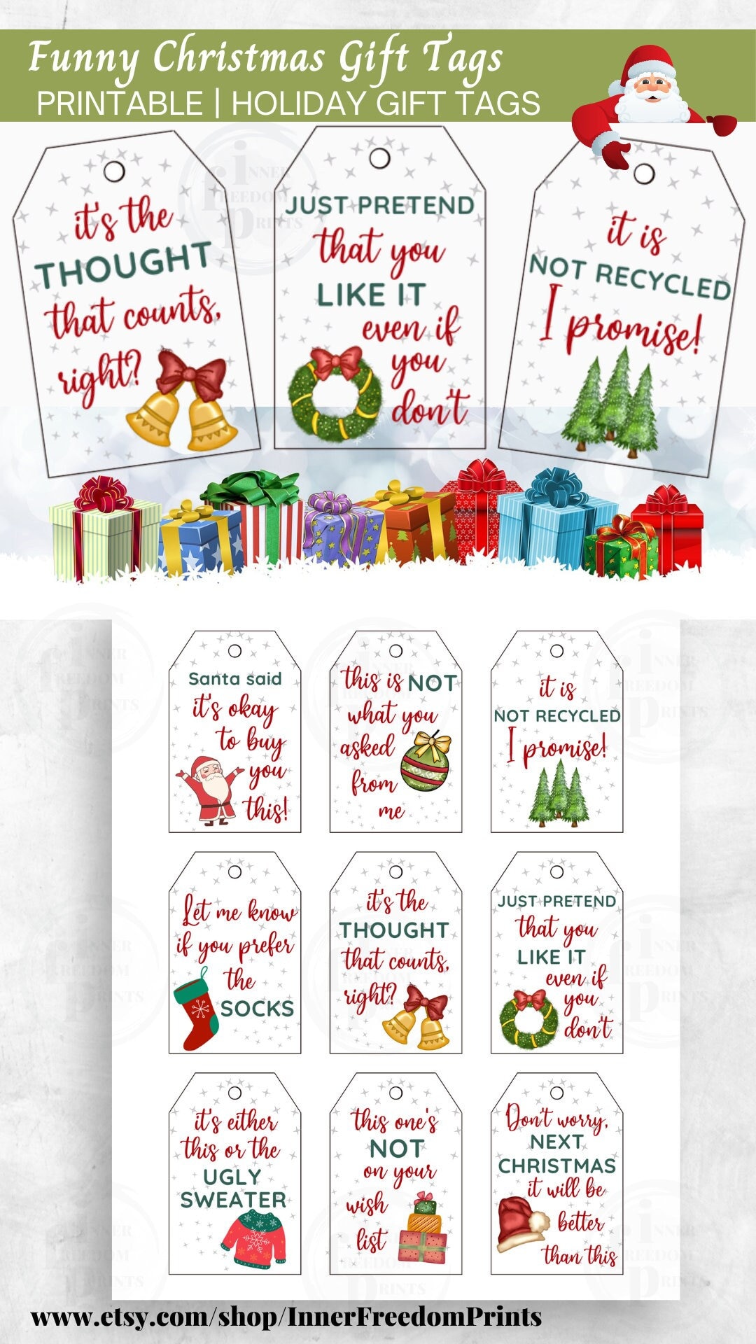FUNNY CHRISTMAS TAGS | Hilarious Gift Tags | Digital Christmas Tags - Etsy