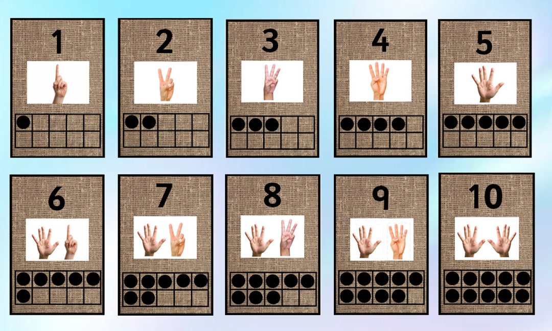 1-10 Tens Frame Hessian Backed EYFS, KS1 Classroom - Etsy UK