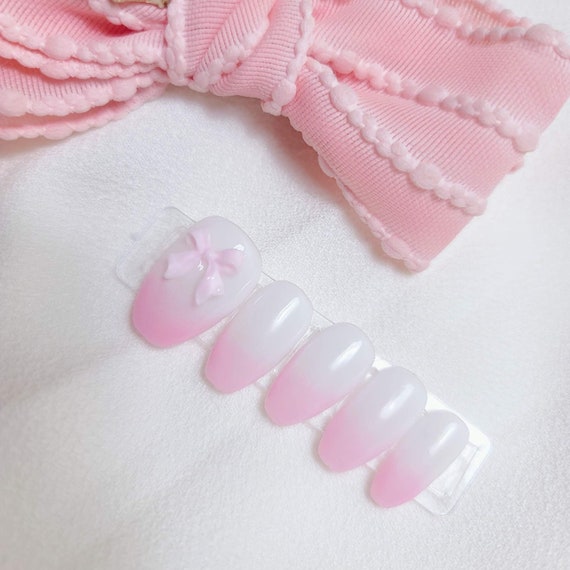 Gradient Pastel Ribbon Press-ons Kit Included Quality - Etsy