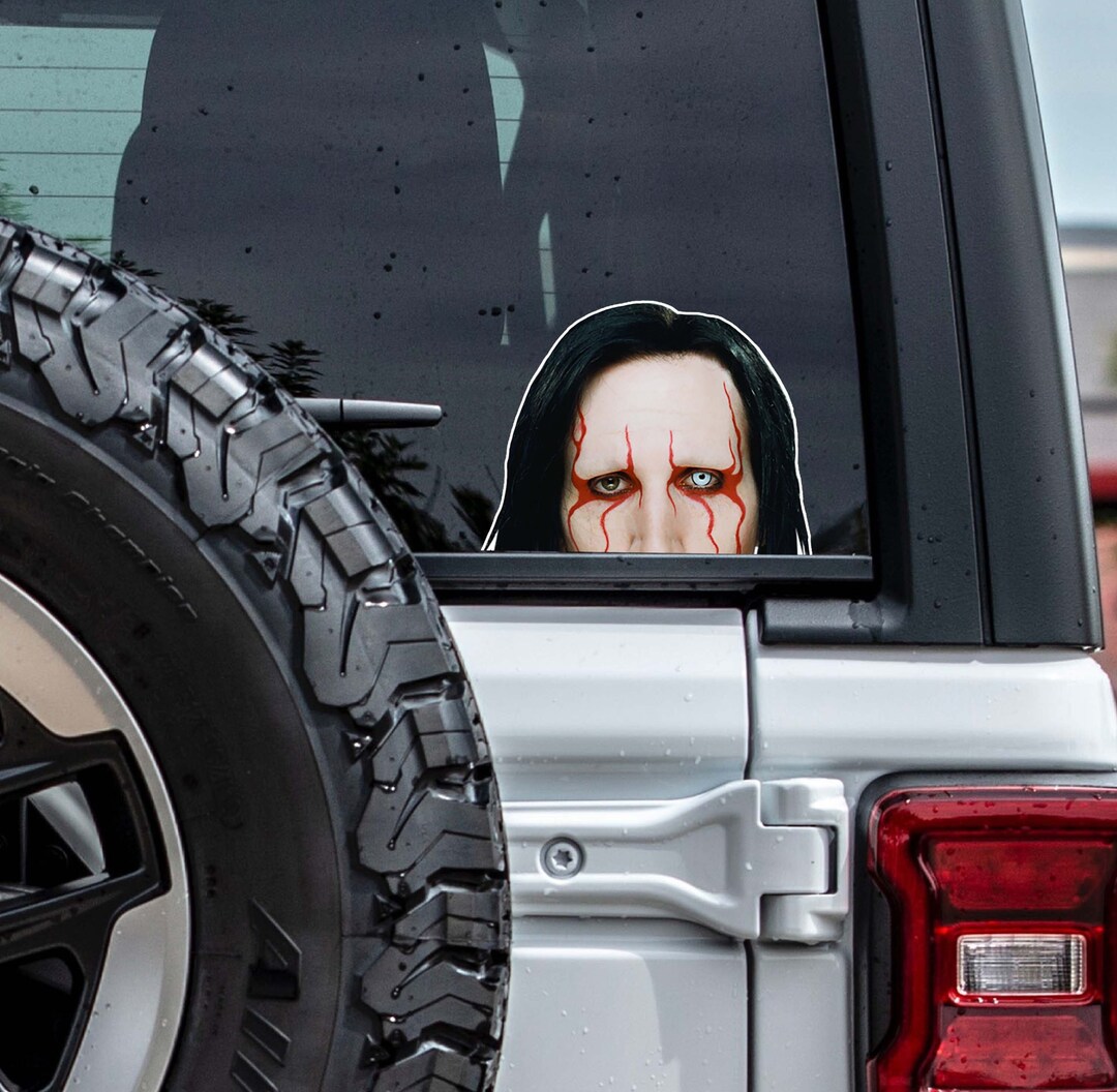 Horror Scary Peeker Vinyl Sticker Great for Car - Etsy