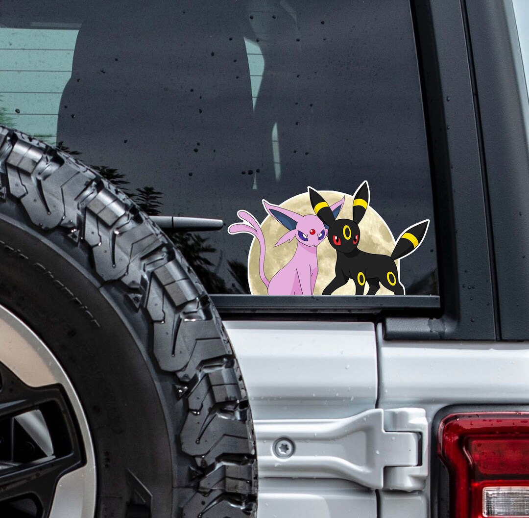 Pokemon Umbreon and Espeon Peeker Vinyl Sticker Great for Car Windows ...