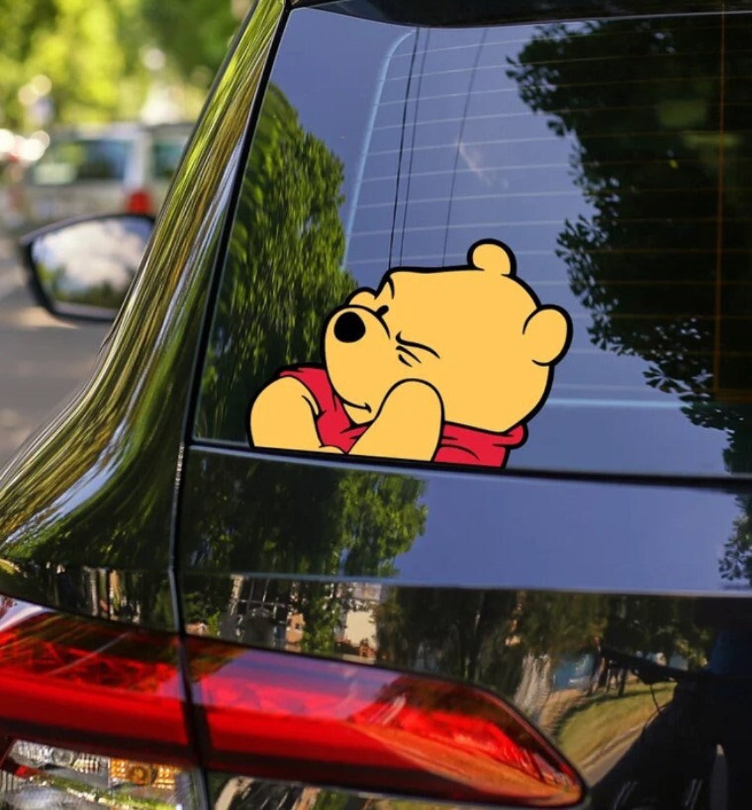 Winnie the Pooh Peeker Vinyl Sticker Great for Car Windows/bumpers ...
