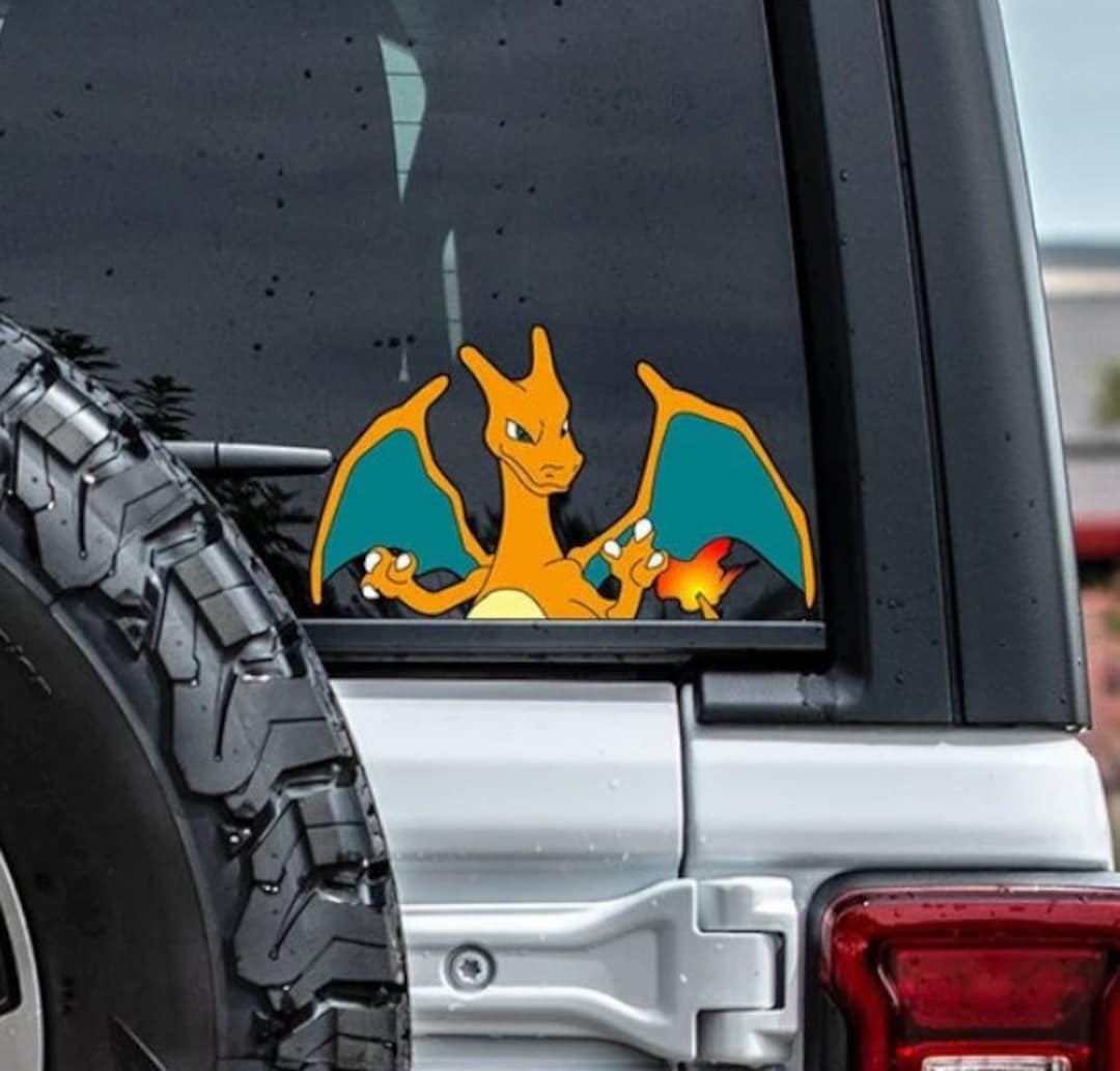 Pokemon Charizard Peeker Vinyl Sticker Great for Car Windows/bumpers ...