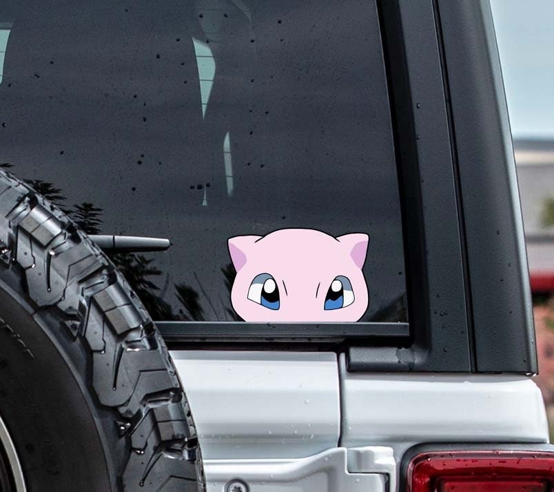 Pokemon Mew Peeker Vinyl Sticker Great for Car Windows/bumpers - Etsy
