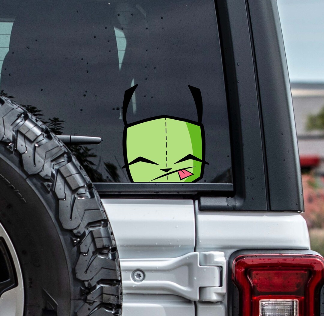 Anime Peeker Funny Alien Vinyl Sticker Great for Car Windows/bumpers ...