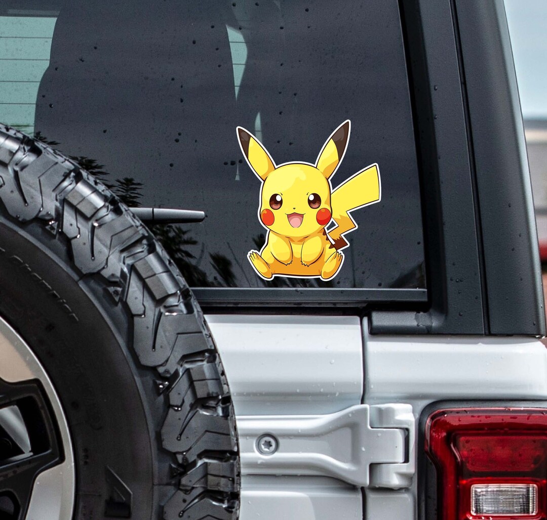 Cute Pokemon Pikachu Peeker Vinyl Sticker Great for Car Windows/bumpers ...
