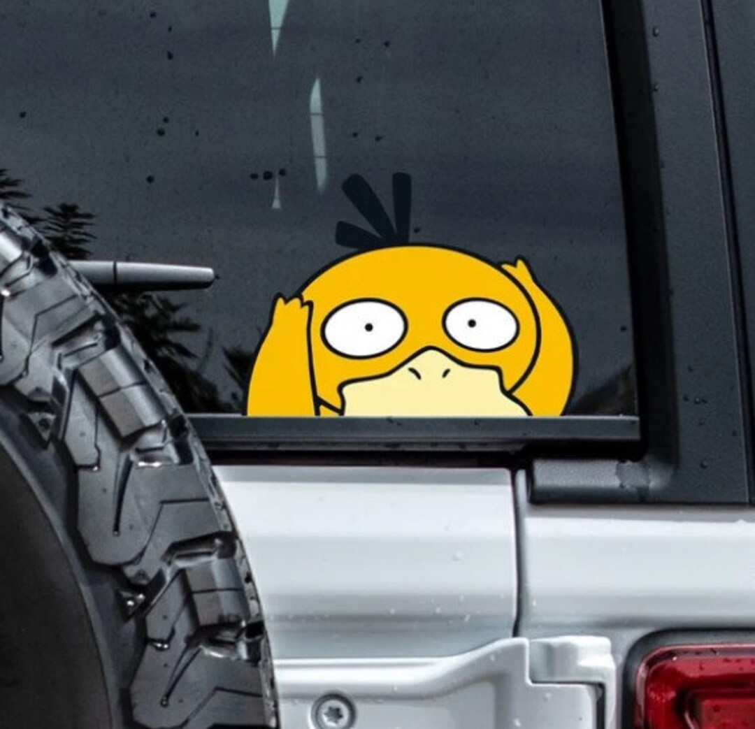 Pokemon Psyduck Peeker Vinyl Sticker Great for Car Windows/bumpers ...