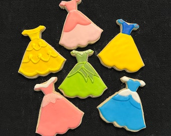 Princess Dress Decorated Cookies - Etsy