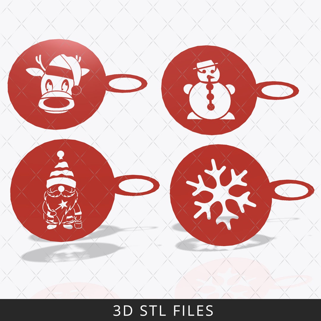 Christmas Stencil STL Files Christmas Ornament Christmas - Etsy