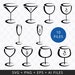Glasses SVG Cut File, Wine Glass SVG, Cocktail Glass SVG, Glass Cut ...