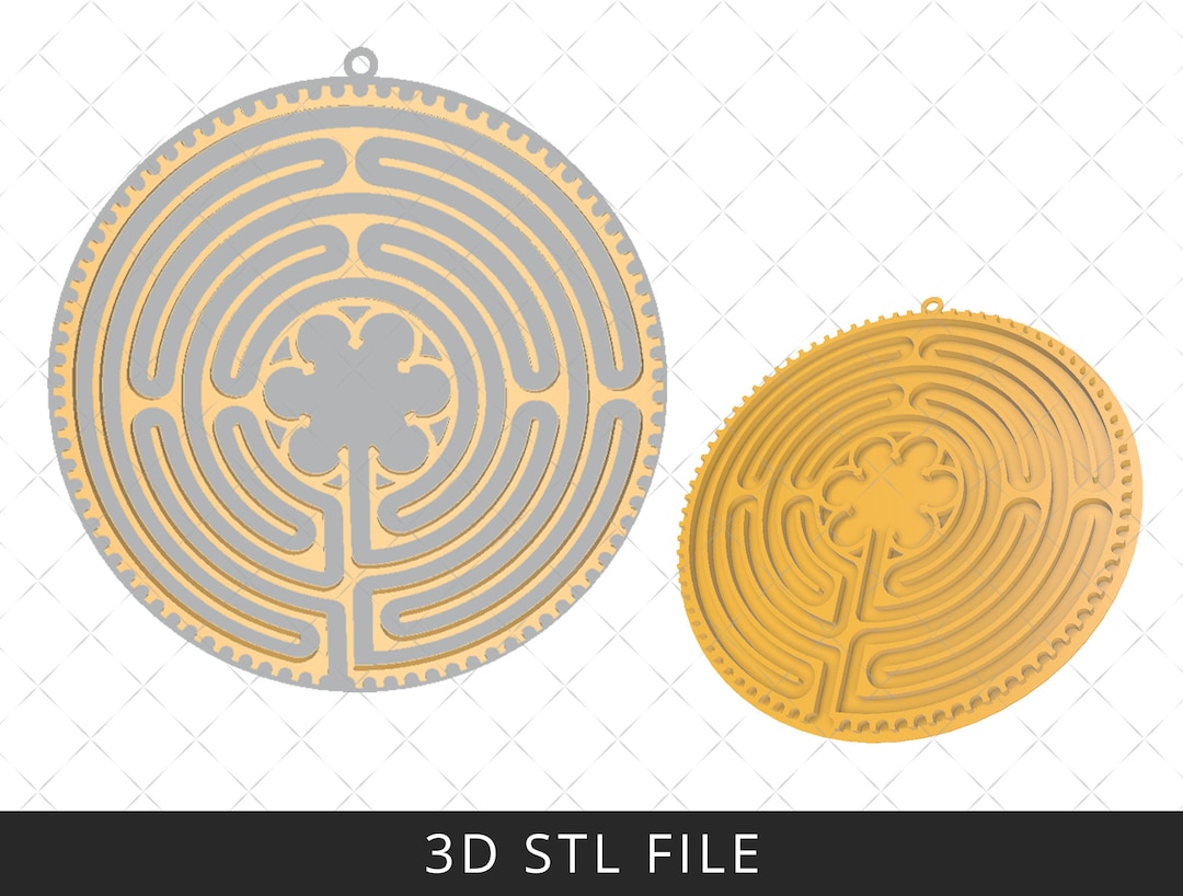 Chartres Labyrinth STL File 3D Printable Model STL File for - Etsy ...
