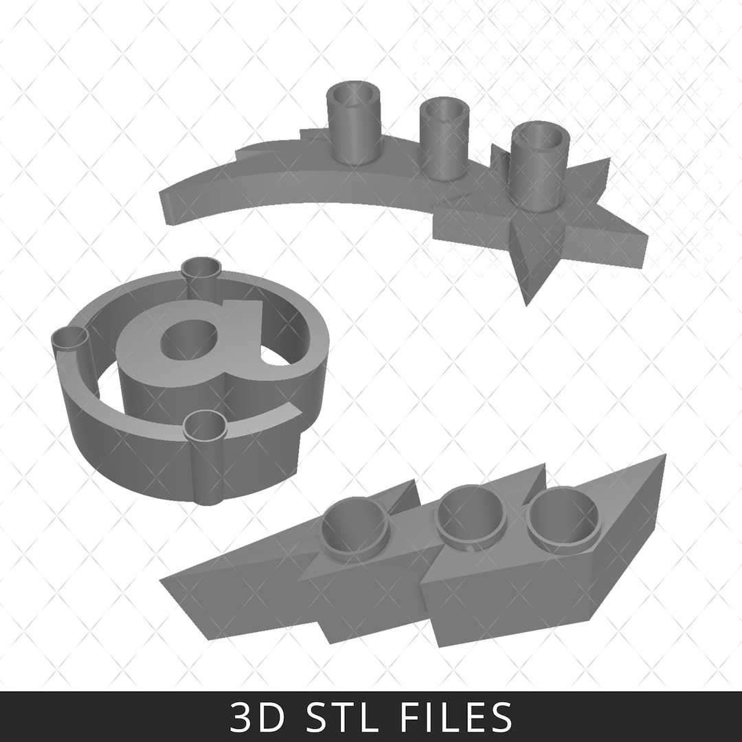 Set of 3 Pen Holders, STL Files, 3D Printable Model, 3D Pen Holder, 3D ...