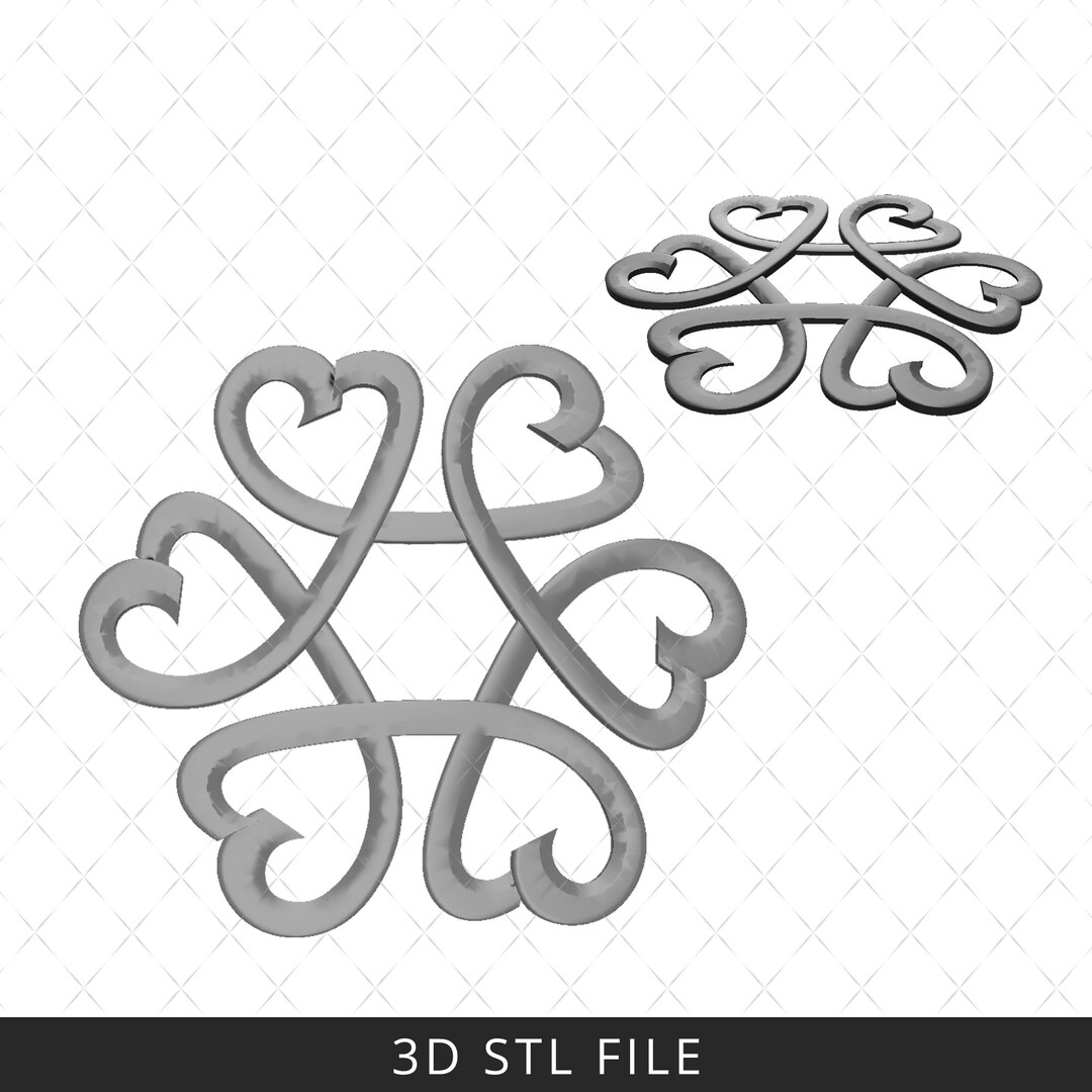 Love Hearts, STL File, 3D Printable Model, STL File for 3D Printing ...