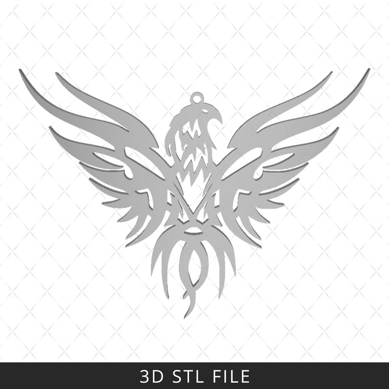 Eagle Silhouette, STL File, 3D Printable Model, STL File for 3D ...