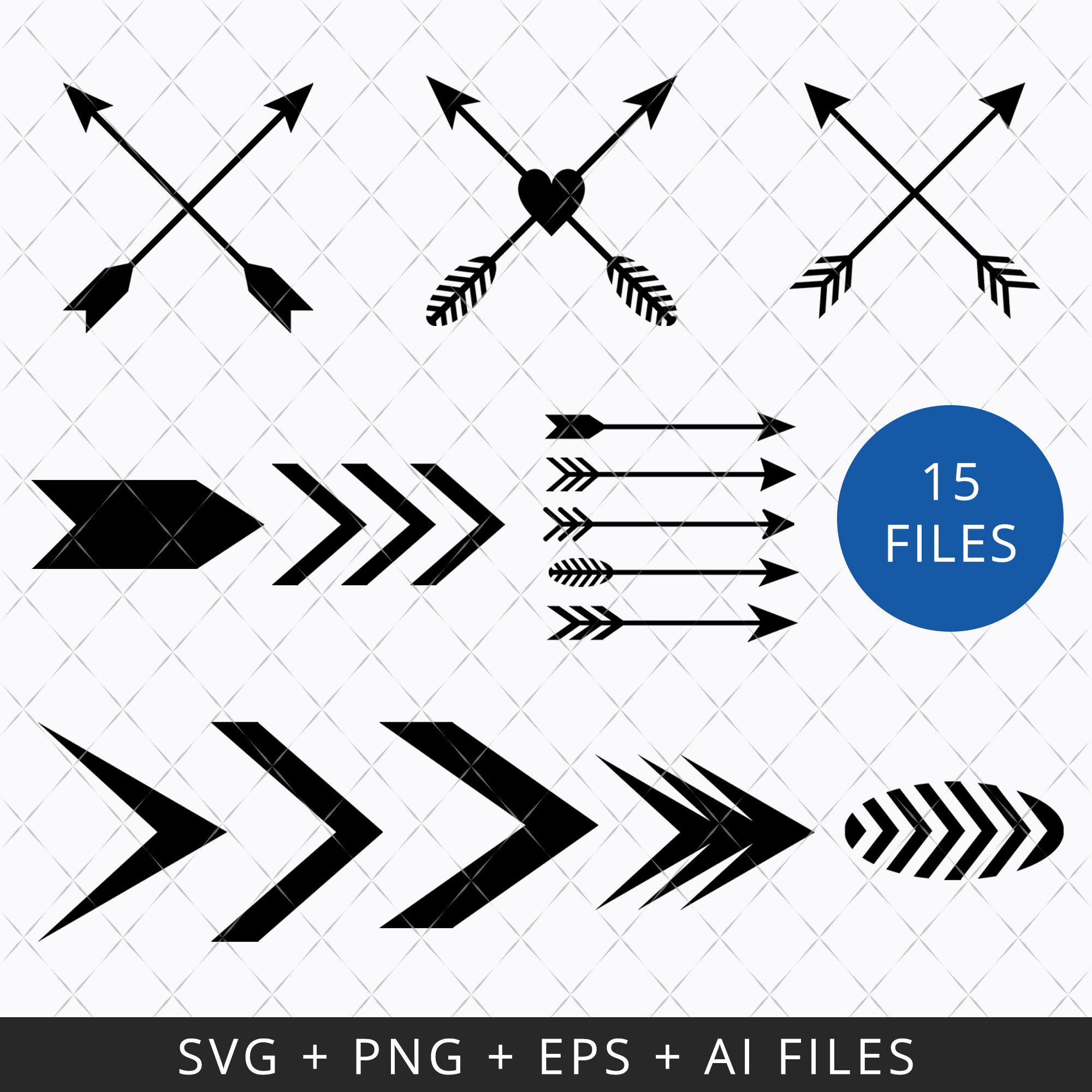 Arrows SVG Cut File, Cross Arrows SVG, Tribal Arrows SVG, Arrow Cut ...