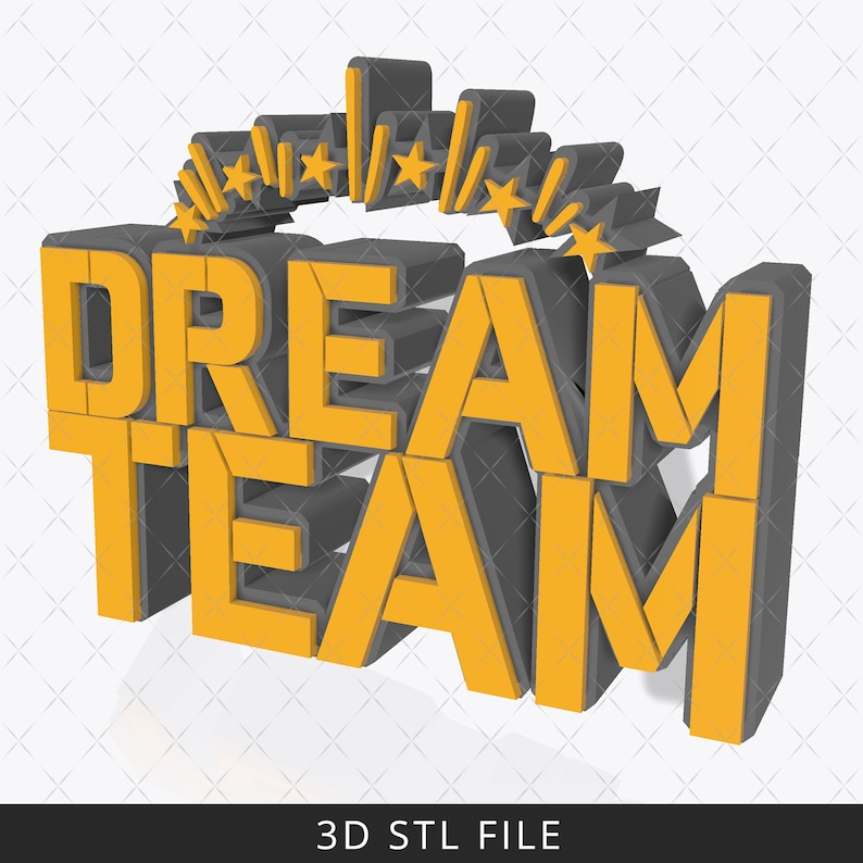 Dream Team Totem, STL Files, Home Decor, Home Ornament, Office Gift, 3D ...