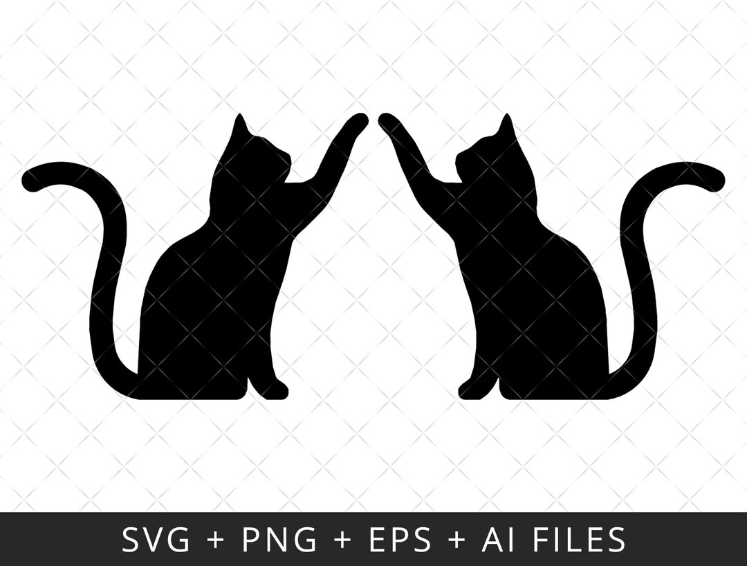 Hy Five Cats SVG Cut File Hy Five Cats SVG Hy Five Cats Hy - Etsy