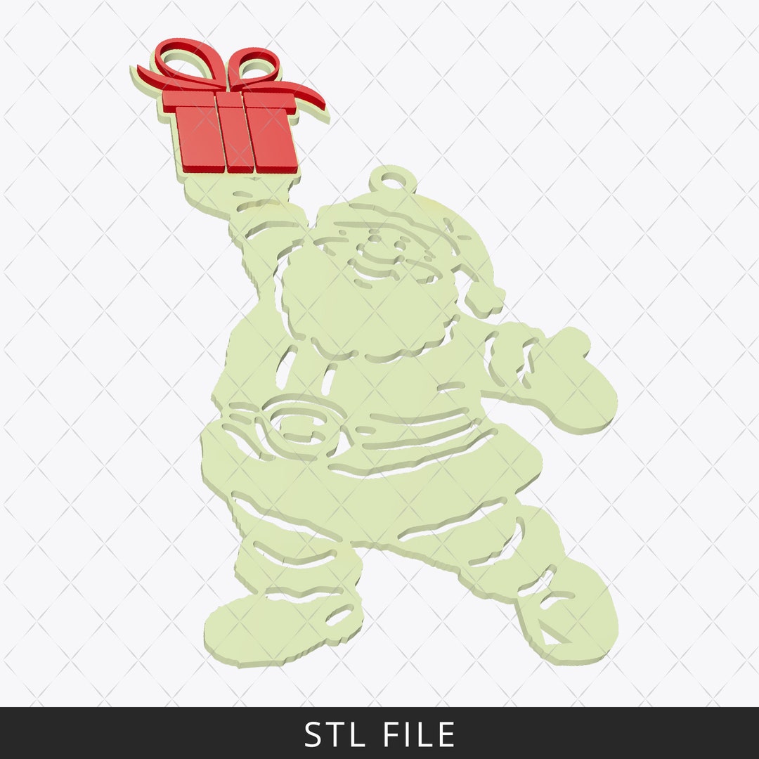 Santa Gift, STL Files, Christmas Ornament, Christmas Gift, 3D Files ...