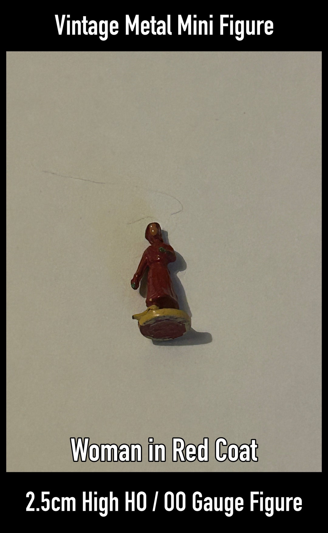 Vintage 1960's Dinky HO/OO Gauge Metal Mini Figure: Woman in Red Coat ...