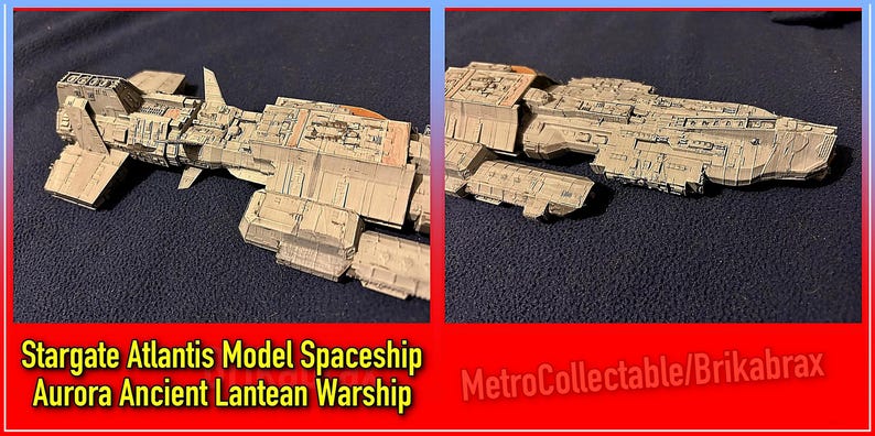 3D Model Spaceship Stargate Atlantis / SG1: Ancient Warship (aurora Class) 29cm 3D Printed Model ...