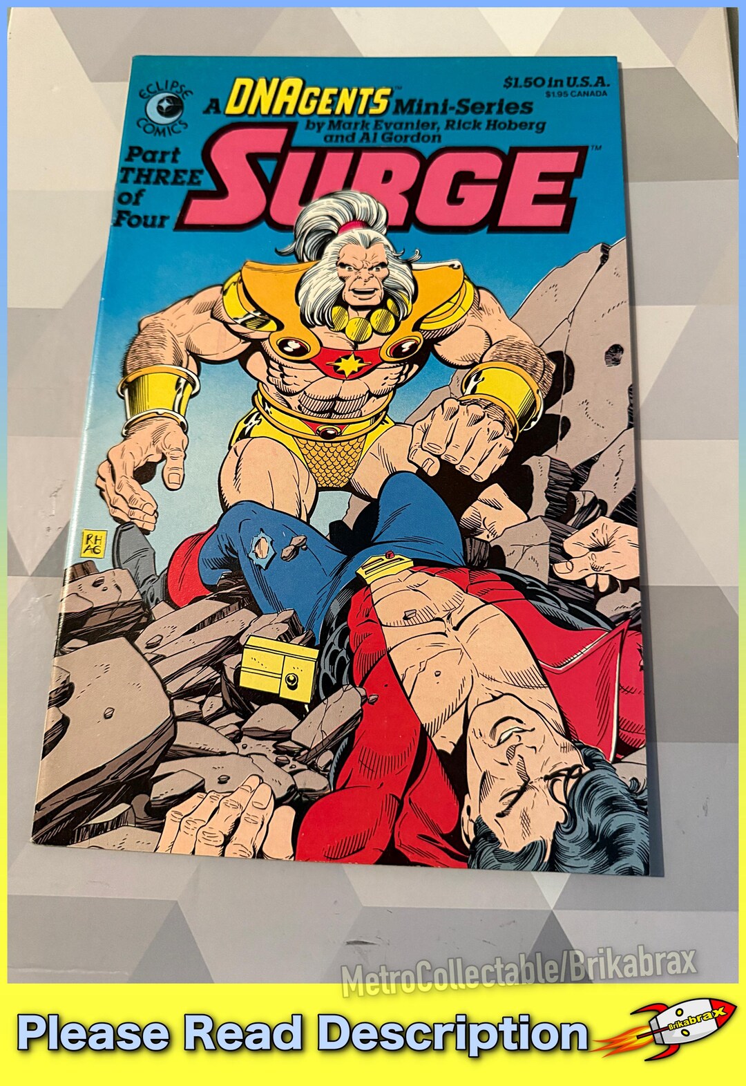 Eclipse Comics: A Dnagents Mini Series Surge Part 3 - OCT 1984 - Vintage Paper Comic - Please ...