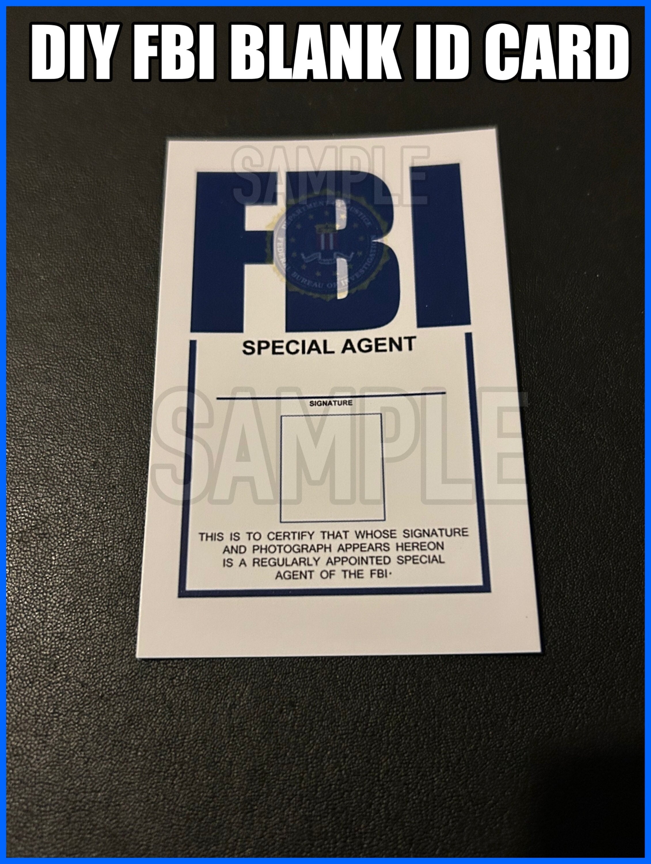 Blank Fbi Badge