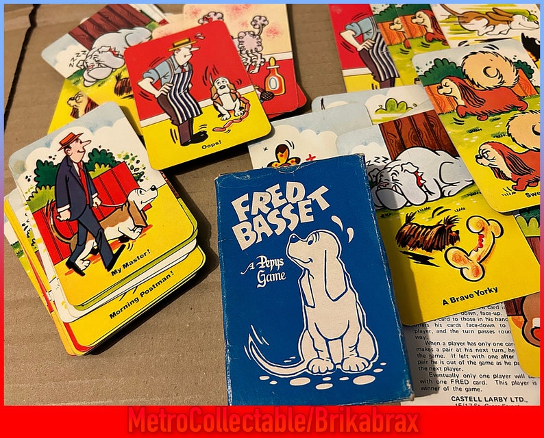Vintage 1977 Fred Basset Playing Card Game (incomplete) - Etsy