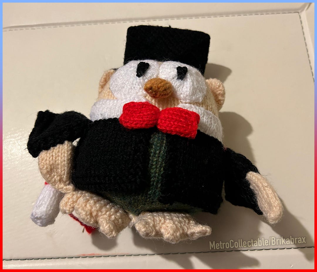 Cute Knitted School / University Graduation Owl - 6" Doll (hand Made ...