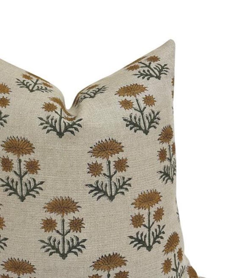 Farmhouse Decorative Cushion Cover Indian Block Print Pillow Handmade ...