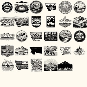 Montana State Svg Bundle, Montana State Vector, Montana Silhouette ...