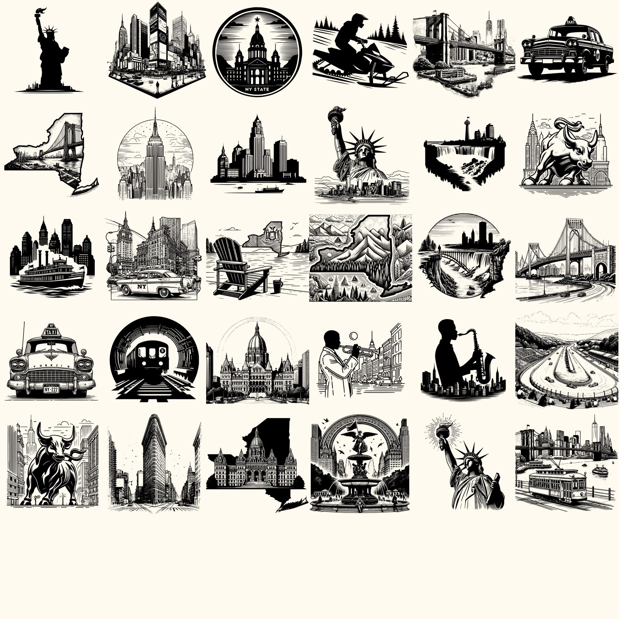 New York State Svg Bundle, New York State Vector, New York State ...