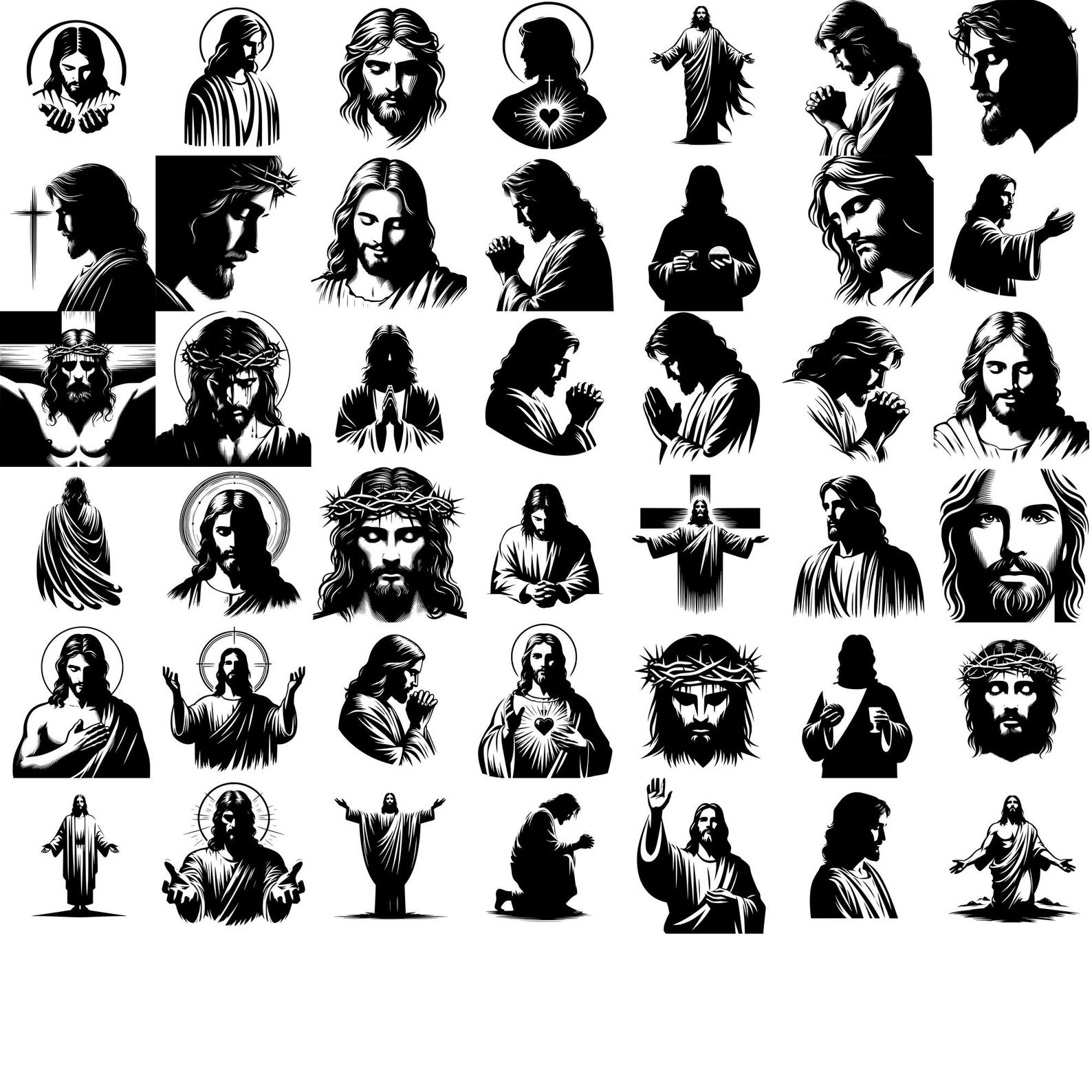 Jesus Christ Svg Bundle, Jesus Christ Cut Files, Jesus Christ SVG ...
