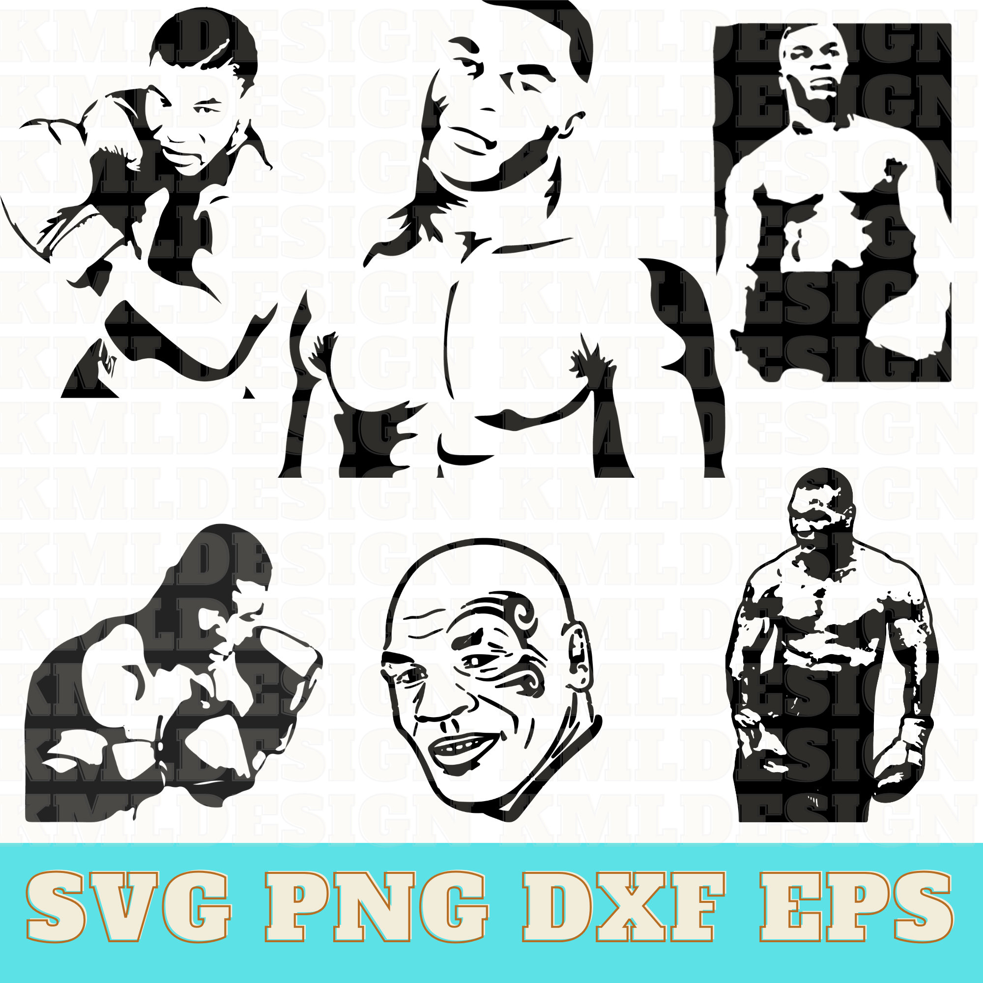 6 Mike Tyson Svg Bundle, Mike Tyson Vector, Mike Tyson Clipart, Tyson Svg, Iron Mike Clipart ...
