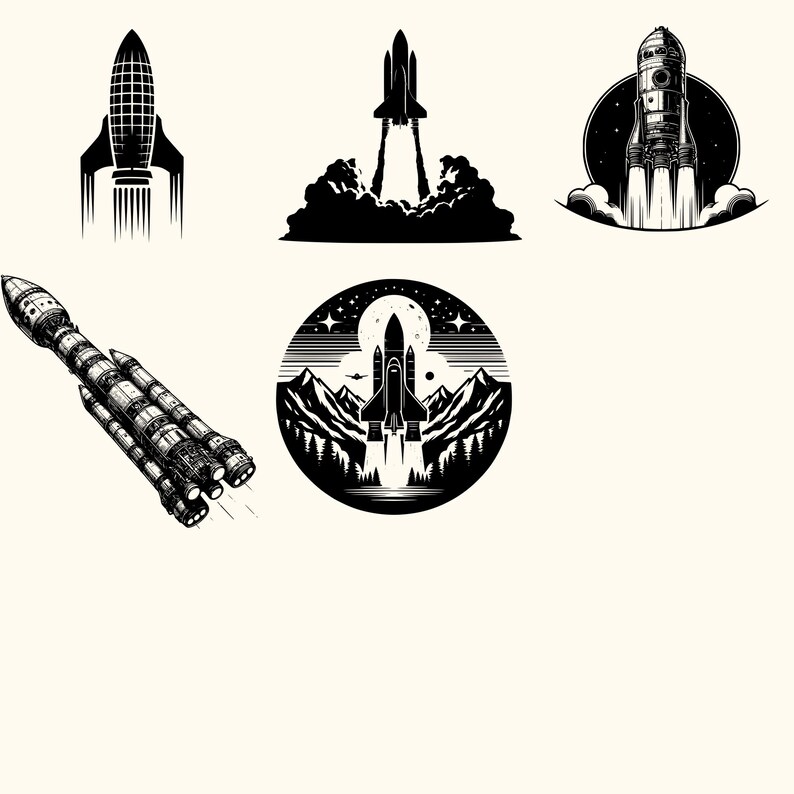Space Rockets Svg Bundle, Space Rockets Vector, Space Rockets ...