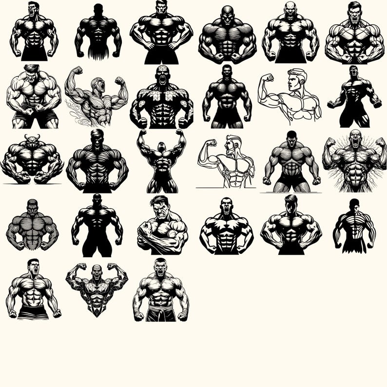Angry Bodybuilder Svg Bundle, Angry Bodybuilder Vector, Angry ...