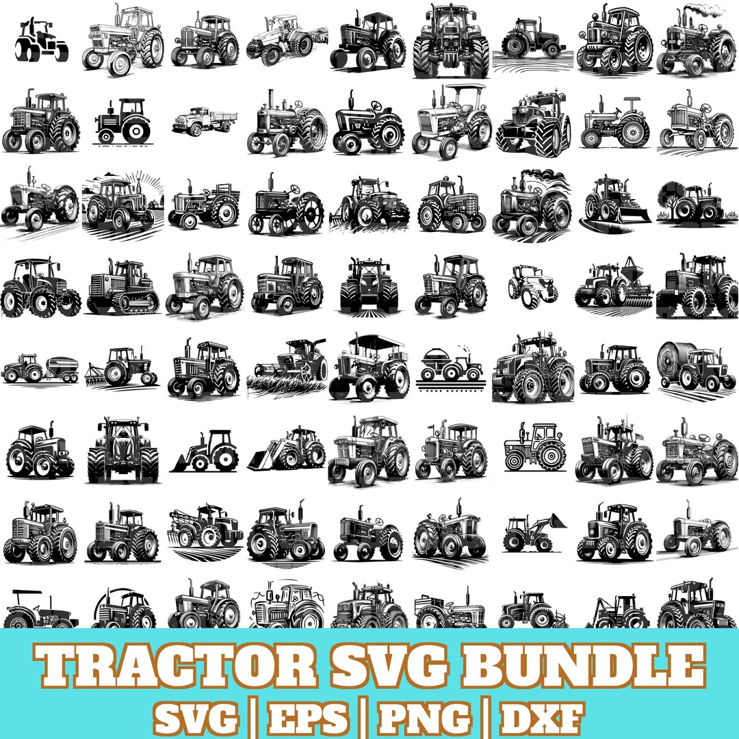 Tractor SVG Bundle, Tractor SVG Cut Files for Cricut, Tractor ...