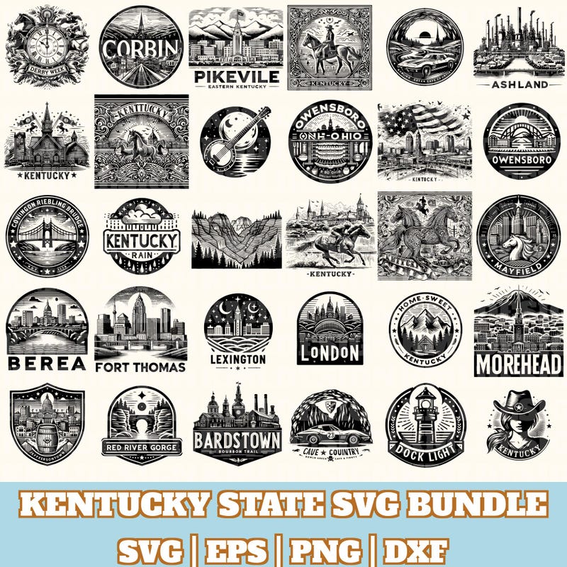 Kentucky Silhouette - Etsy