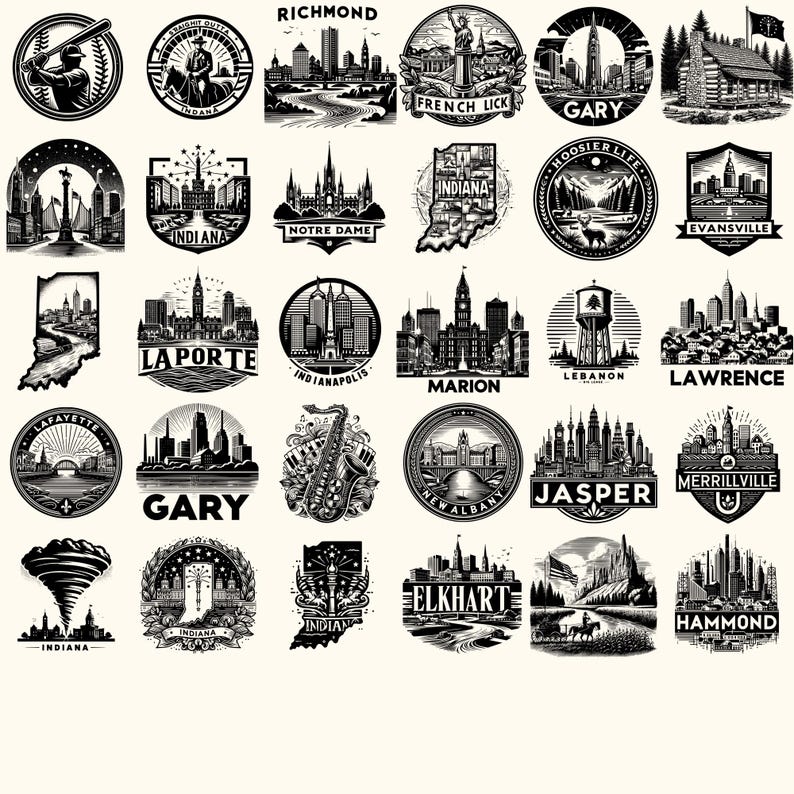 Indiana State Svg Bundle, Indiana State Vector Silhouette, Indiana ...