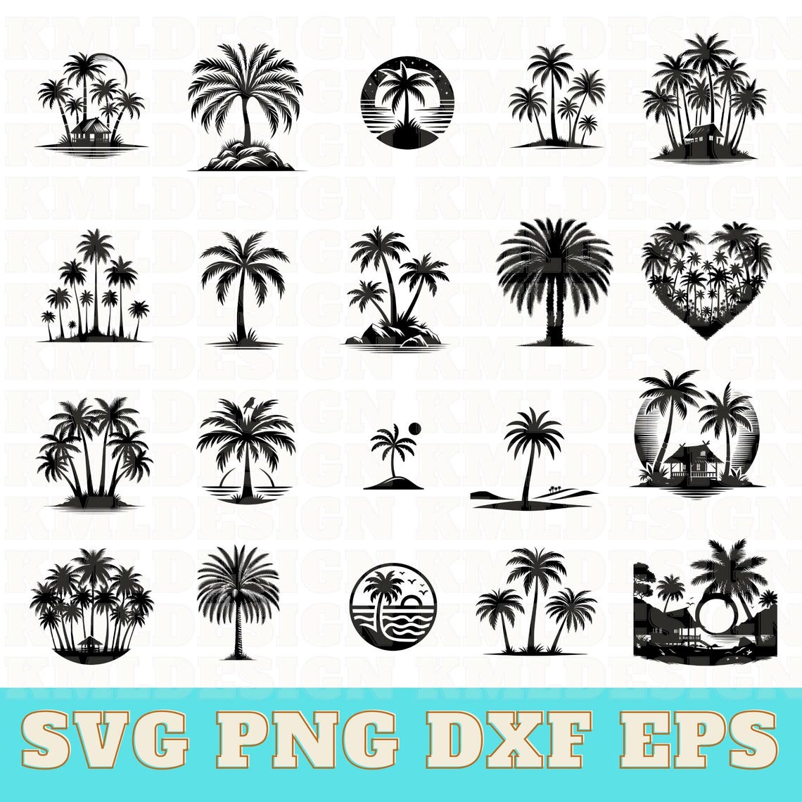 23 Palm Tree Svg Bundle, Palm Tree Svg Cut Files for Cricut, Palm Tree ...