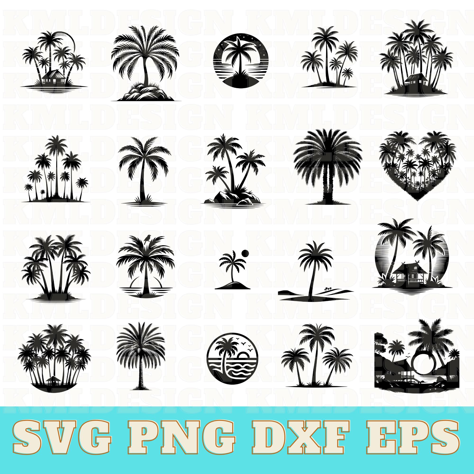 23 Palm Tree Svg Bundle, Palm Tree Svg Cut Files for Cricut, Palm Tree ...