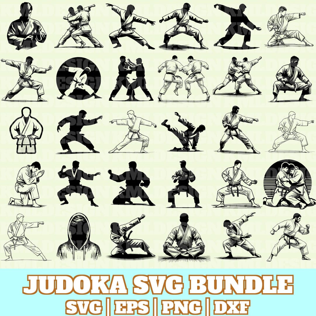 Judoka Svg Bundle, Judoka Vector, Judoka Silhouette, Judoka Svg PNG Eps ...