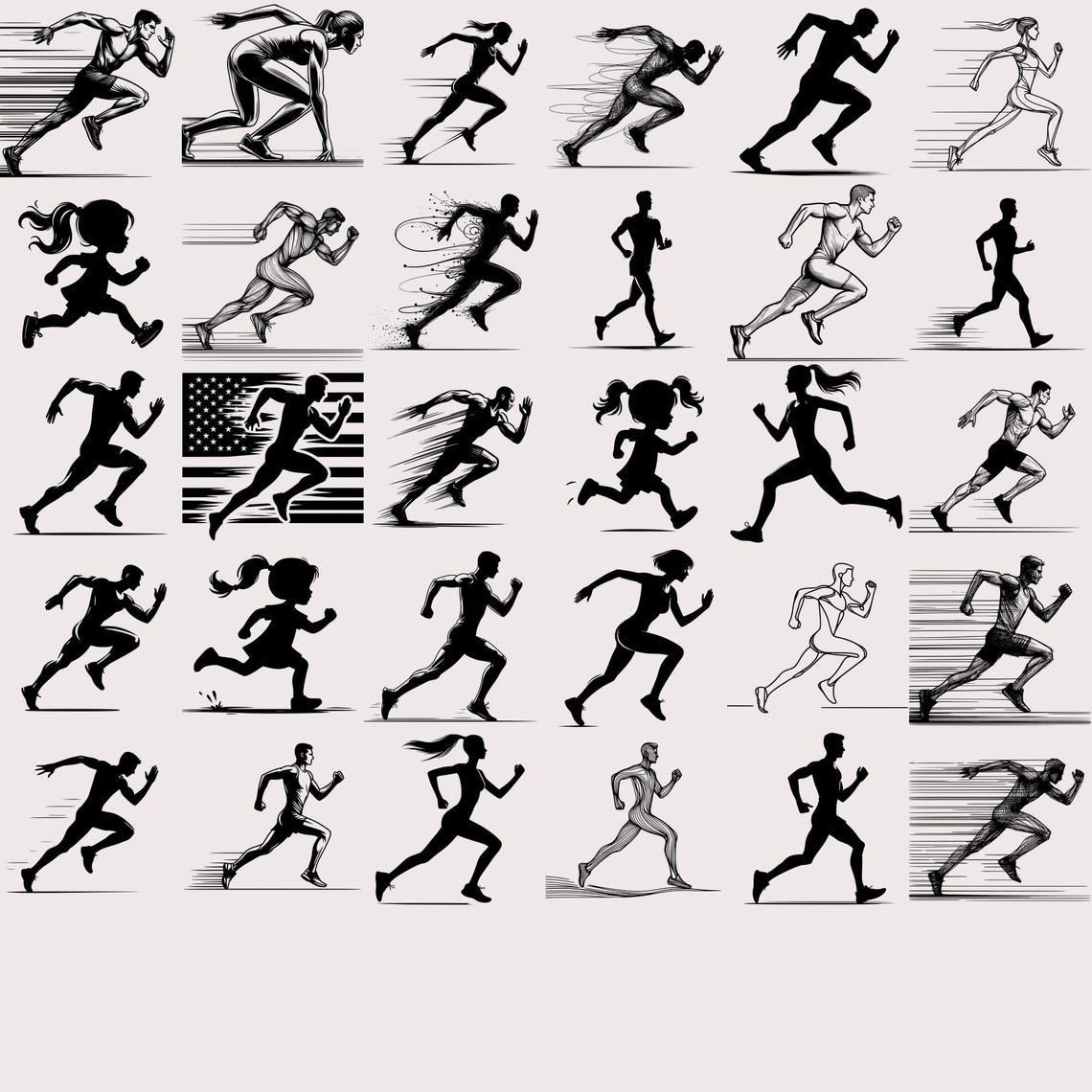 Running Svg Bundle, Runner Vector, Runner Silhouette, Running Cut File ...