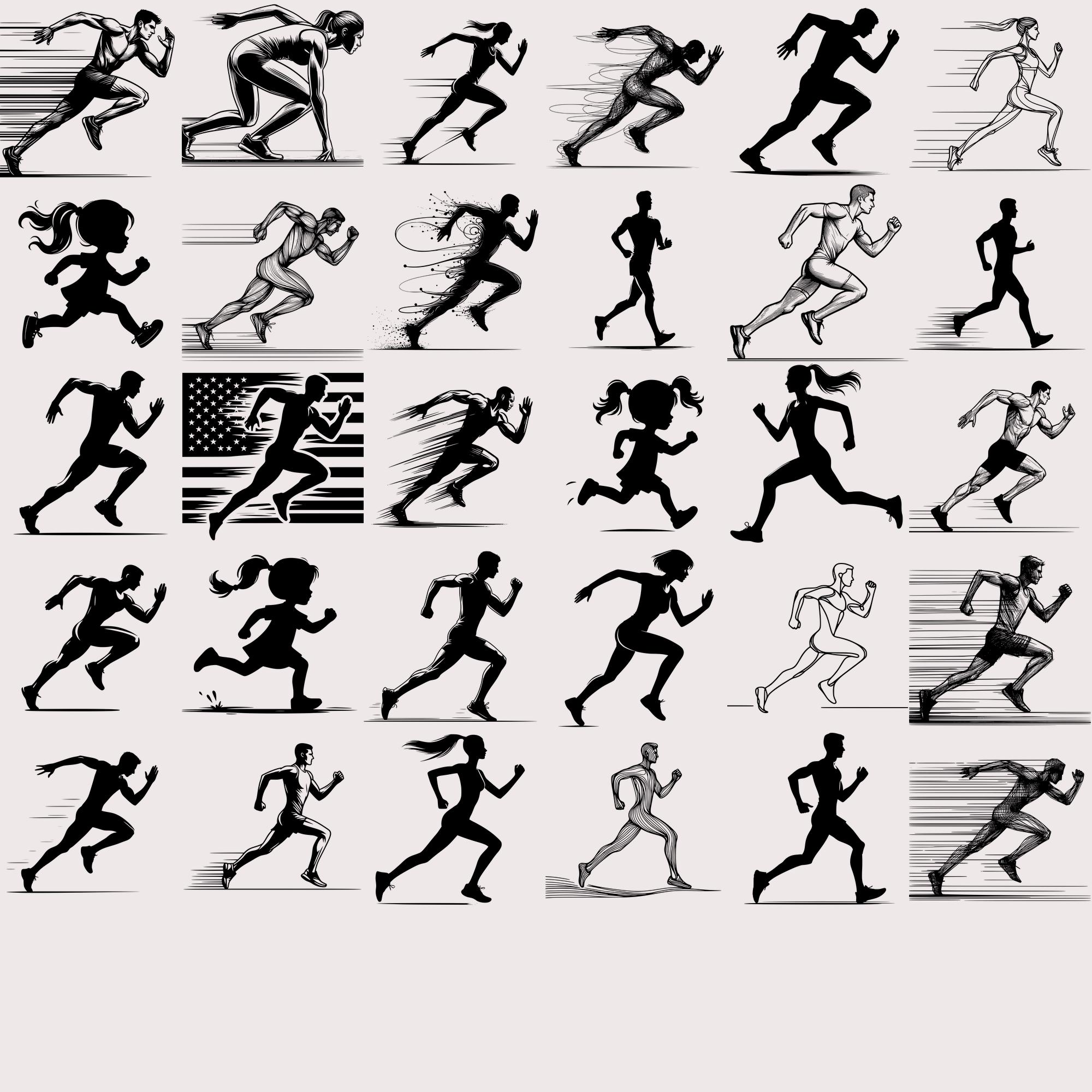 Running Svg Bundle, Runner Vector, Runner Silhouette, Running Cut File ...