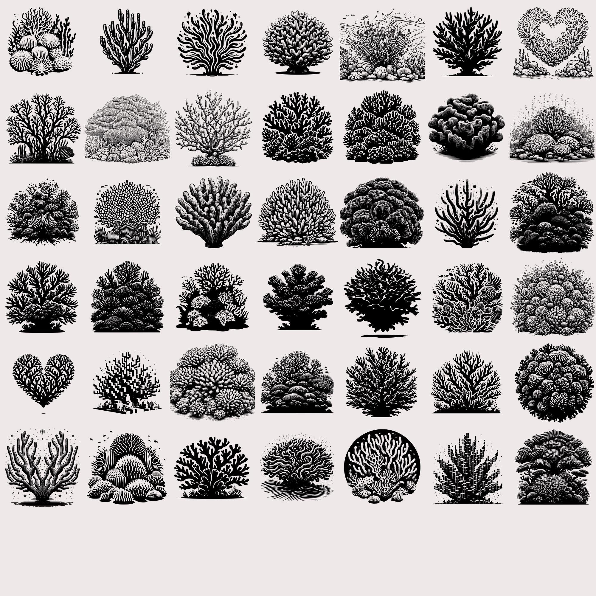 Coral Reefs Svg Bundle, Coral Reefs Vector, Coral Reefs Silhouette, Coral Reefs Clipart, Coral ...
