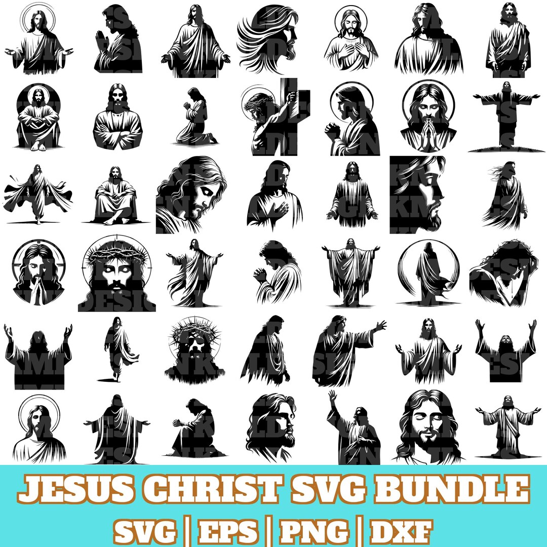 Jesus Christ Svg Bundle, Jesus Christ Cut Files, Jesus Christ SVG ...