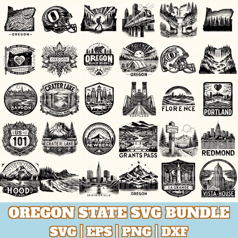 Oregon Outline - Etsy